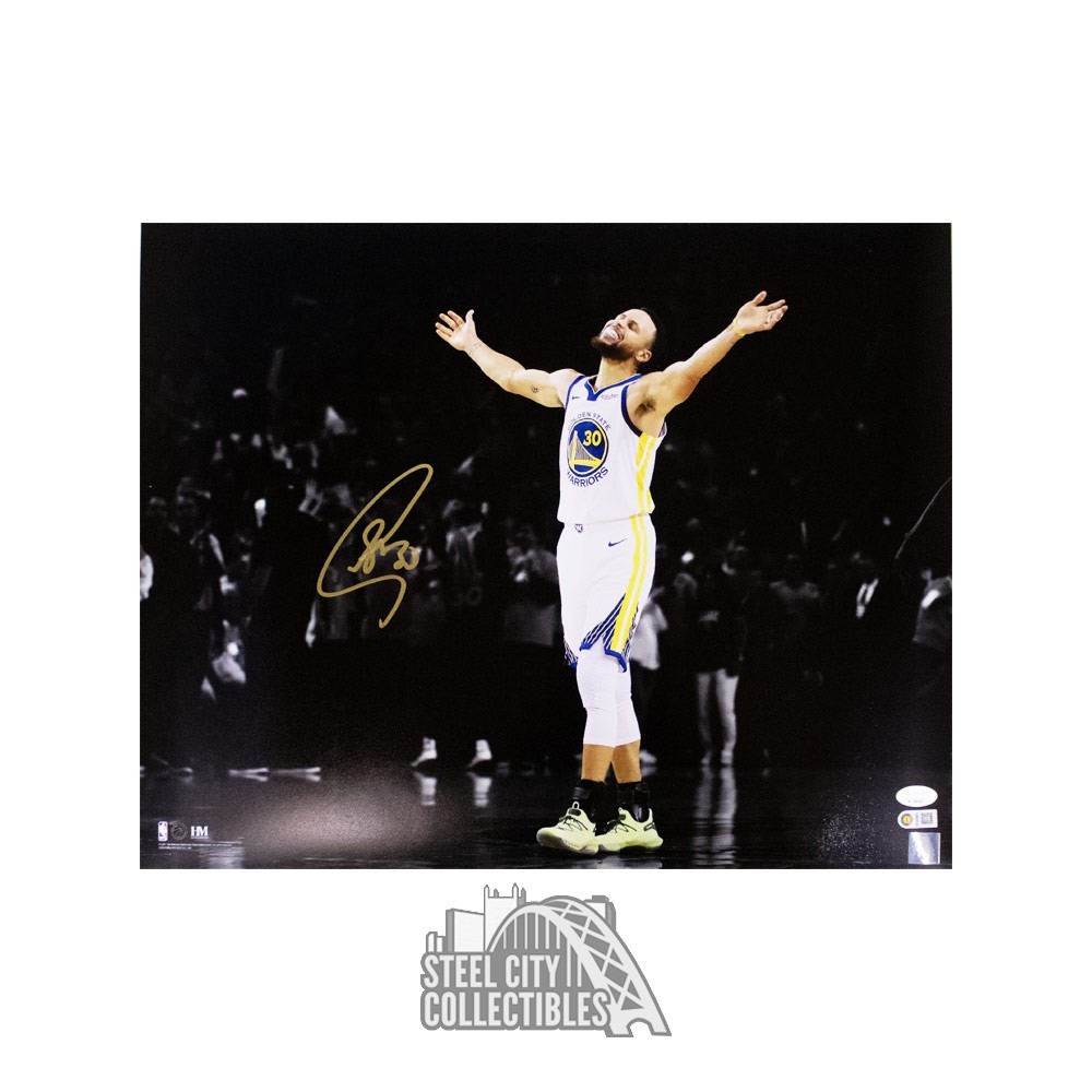 Stephen Curry Autographed Golden State Warriors 16x20 Photo - JSA COA ...