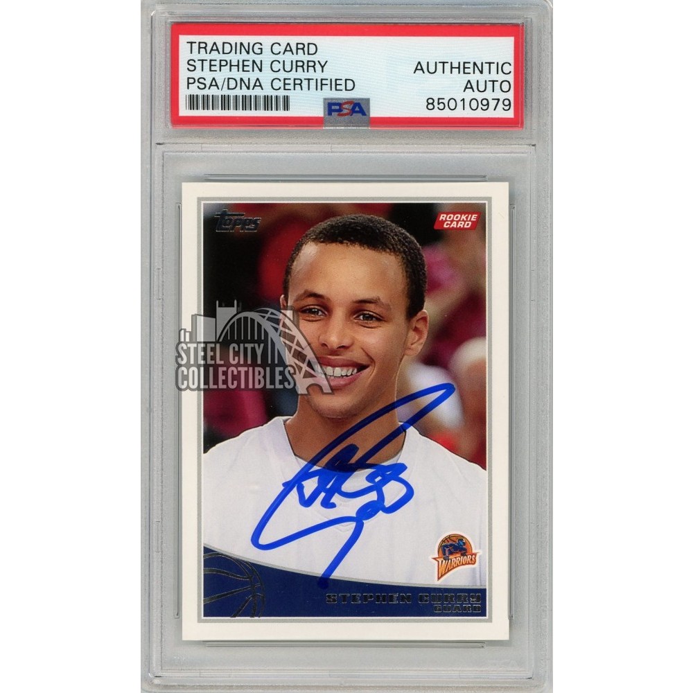Stephen Curry 2009-10 Topps Autograph Rookie Card #321 PSA/DNA | Steel ...