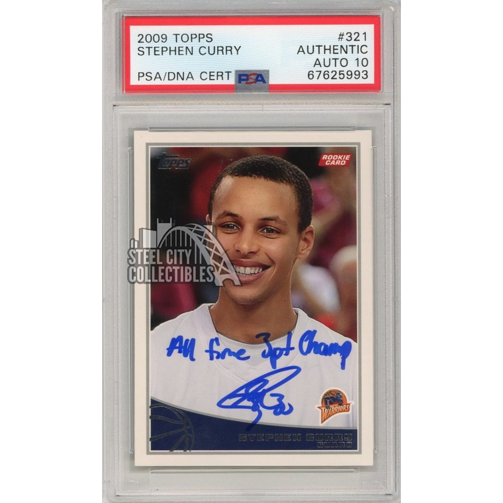 Stephen Curry 2009-10 Topps "All Time 3pt Champ" Autograph Rookie Card ...