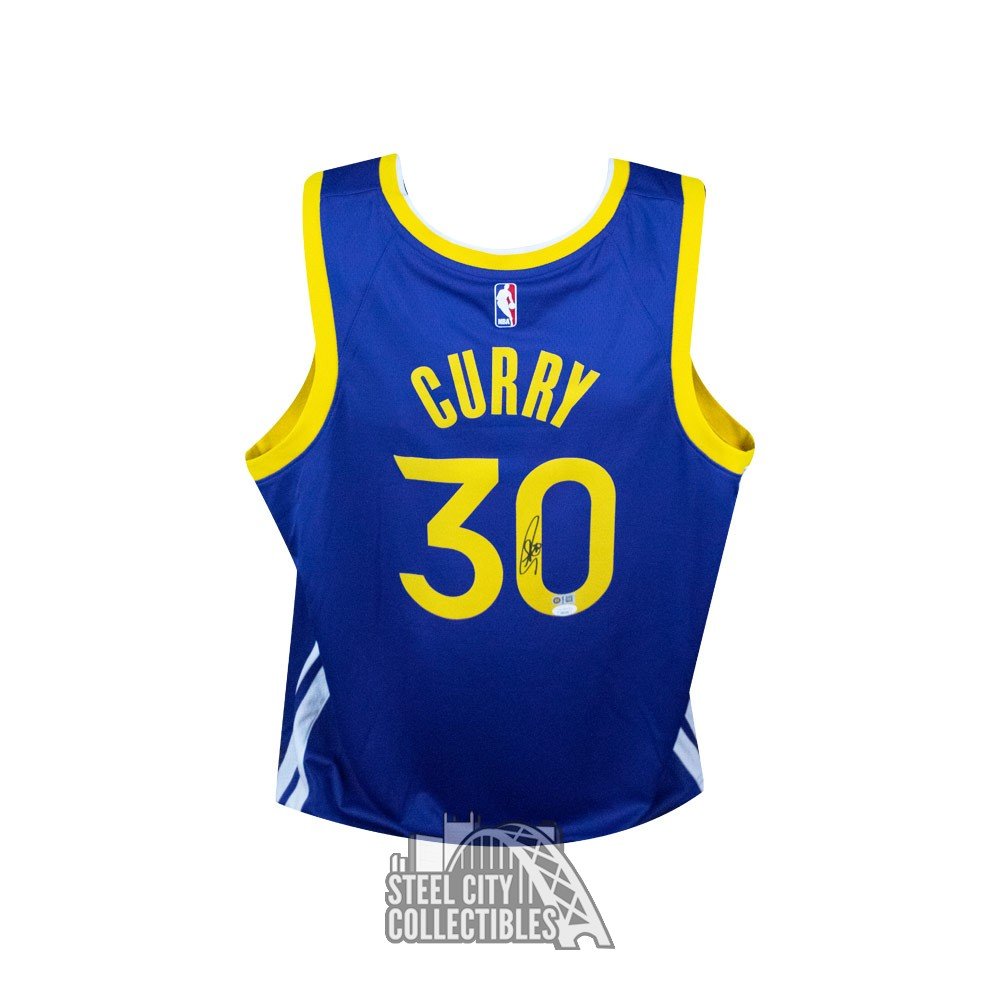 Stephen Curry Autographed Golden State Warriors Nike Swingman ...
