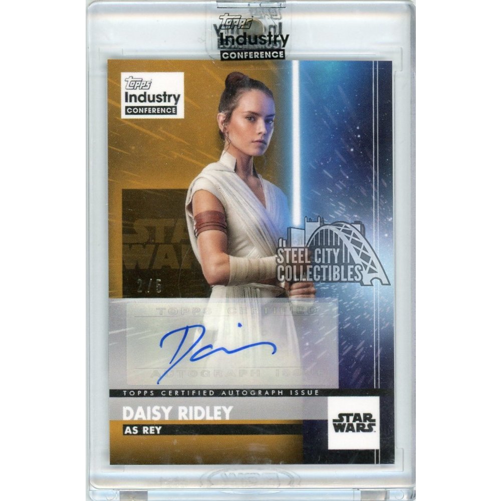 Daisy Ridley Rey 2022 Topps Industry Conference Autograph Gold Card 2/5 ...