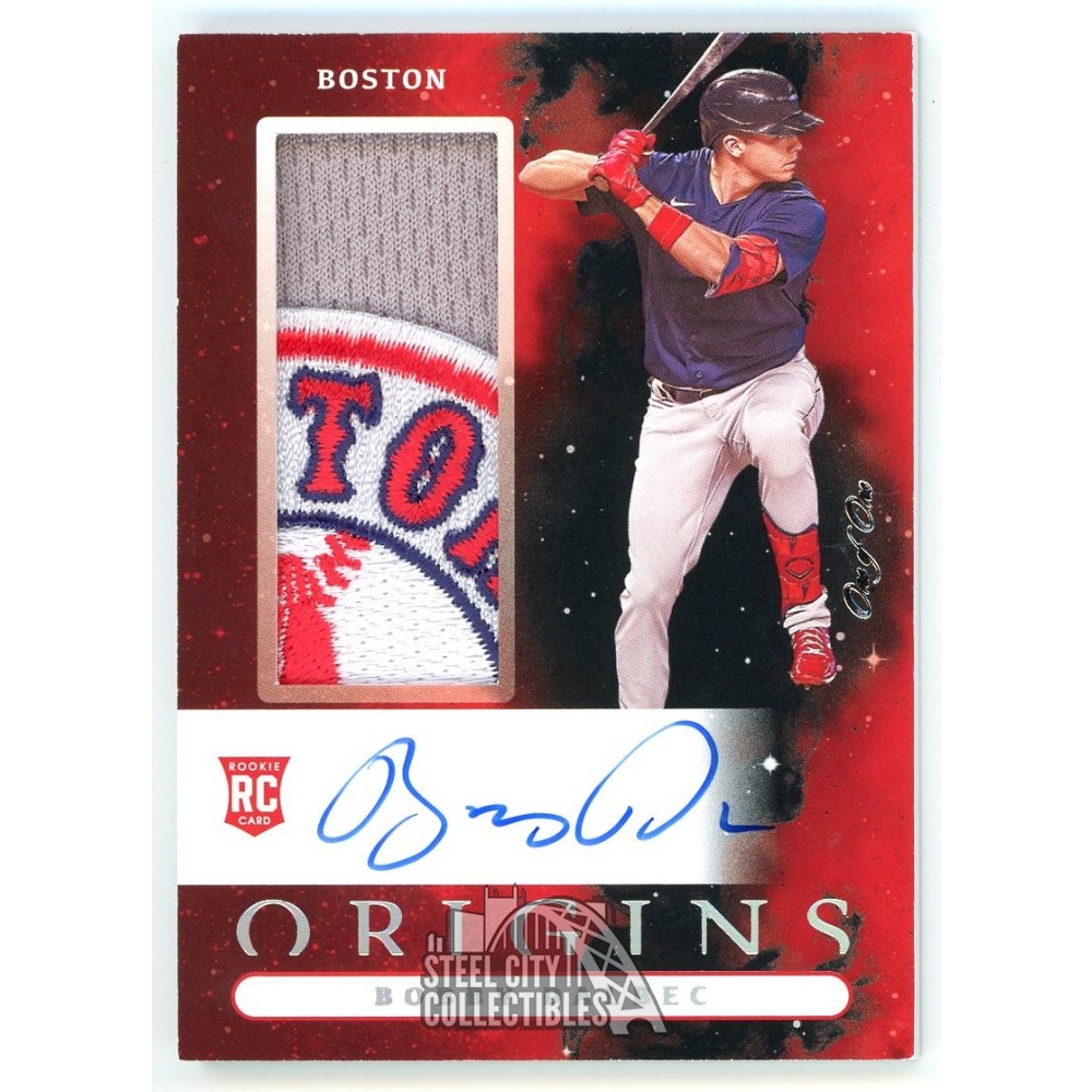 Bobby Dalbec 2021 Panini Origins Autograph Logo Patch Rookie Card 1/1 ...