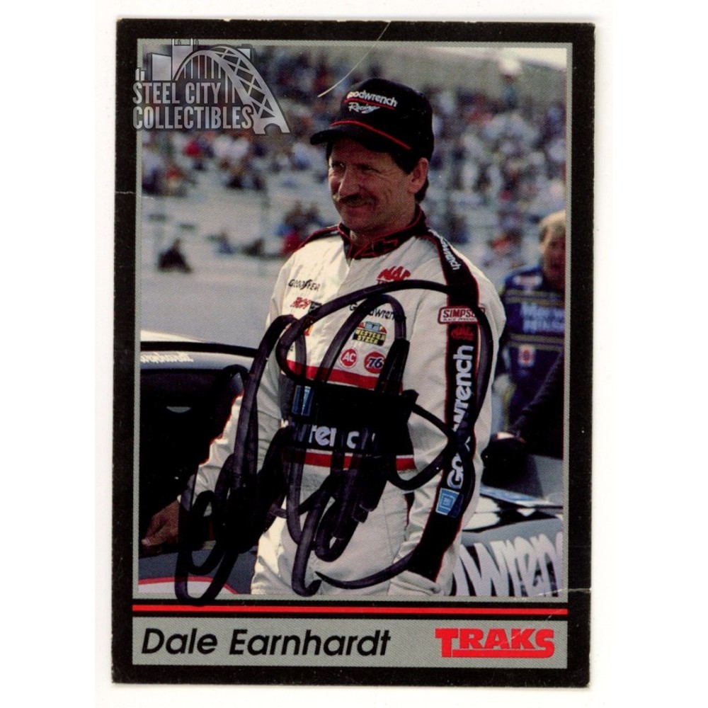 Dale Earnhardt 1991 Traks Racing Autograph Card #103 JSA COA | Steel ...