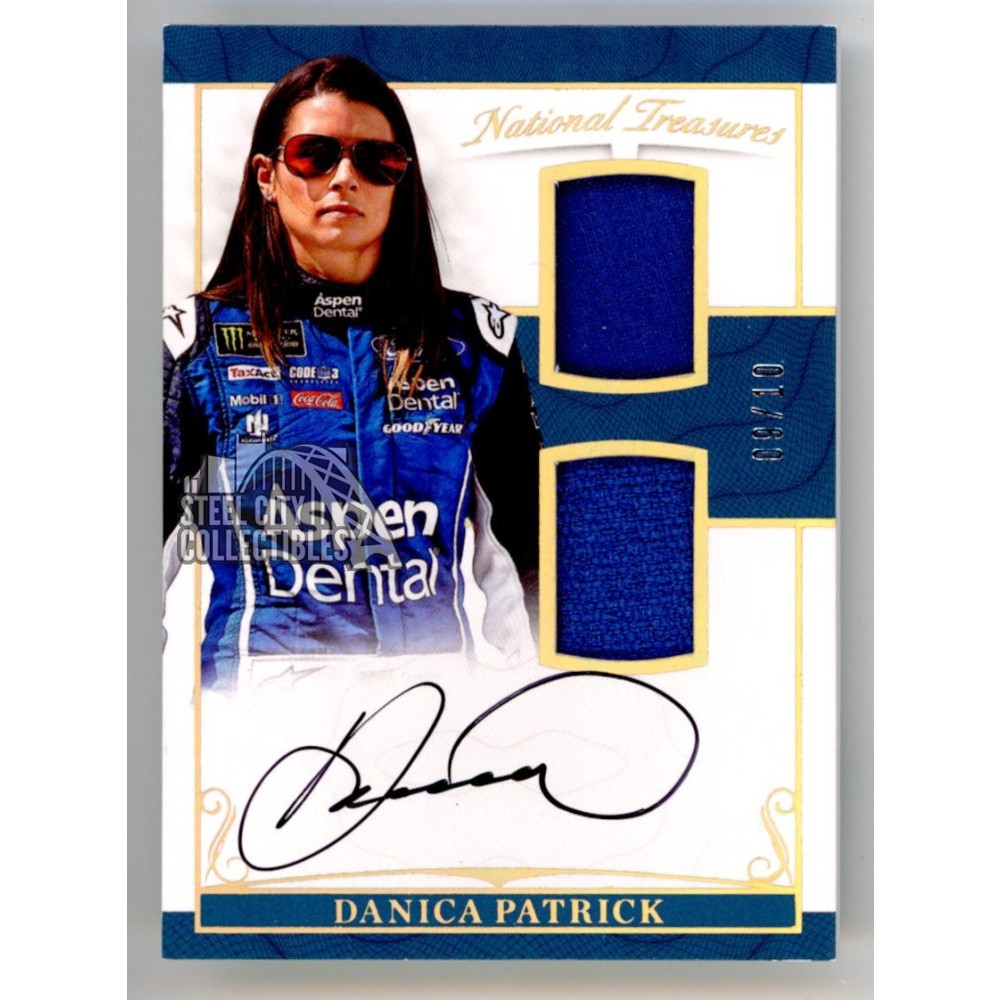 Danica Patrick 2017 Panini National Treasures Autograph Patch Card #DFS ...
