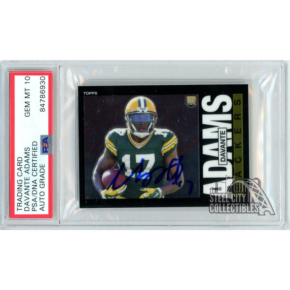 Davante Adams 2014 Topps Chrome Mini Throwback Autograph Rookie Card #5 ... Davante Adams 2014 Topps Chrome Mini Throwback Autograph Rookie Card #5 ...