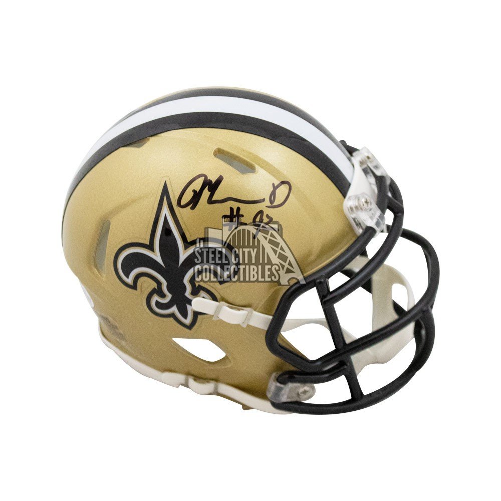 Marcus Davenport Autographed New Orleans Saints Speed Mini Football ...