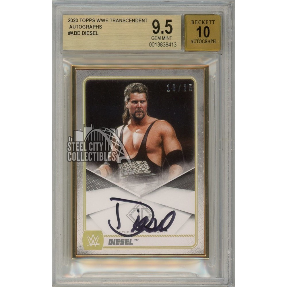 Diesel 2020 Topps Transcendent WWE Autograph Card 18/25 BGS 9.5 | Steel ...