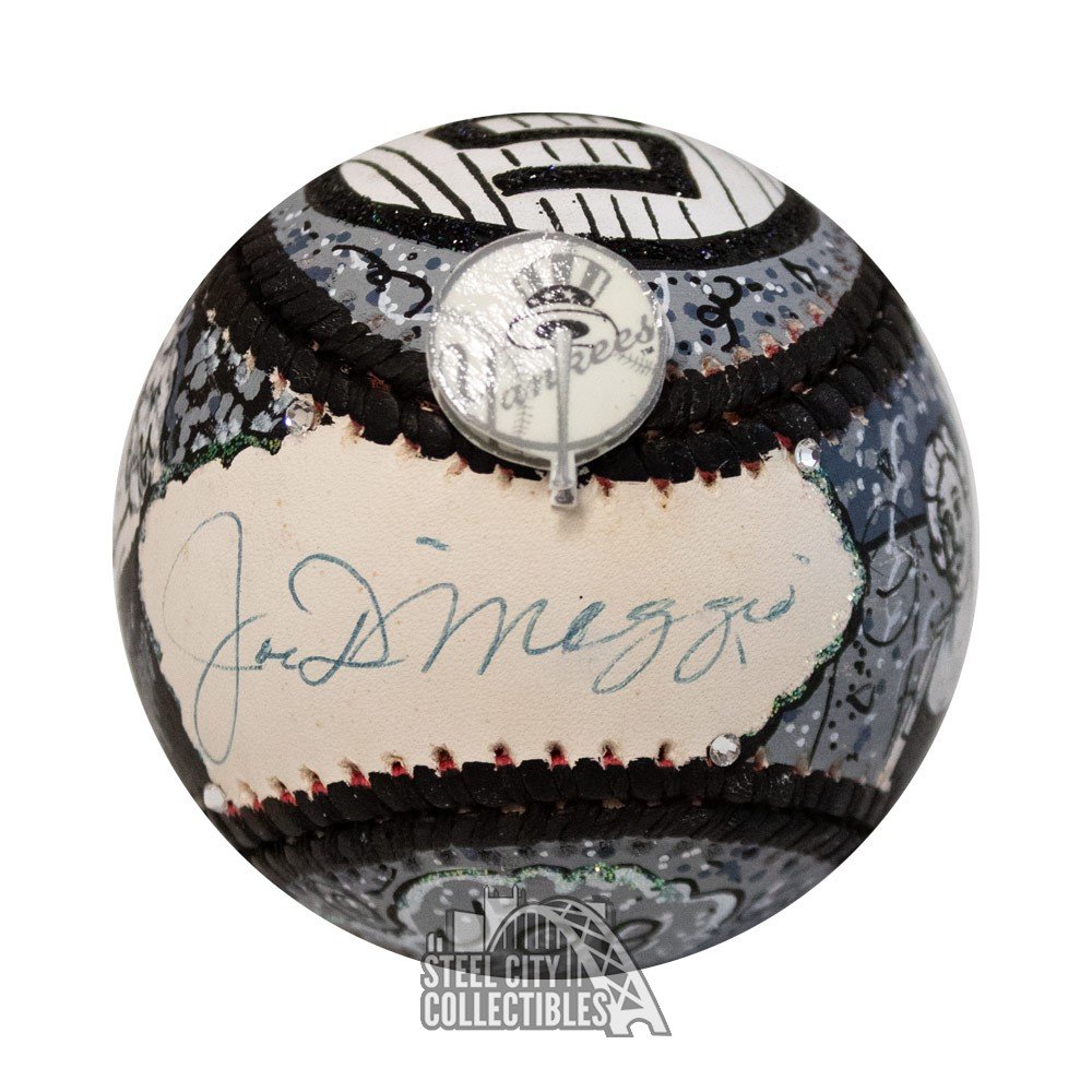 Joe DiMaggio Autographed Fazzino Hand Painted Baseball - BAS LOA ...