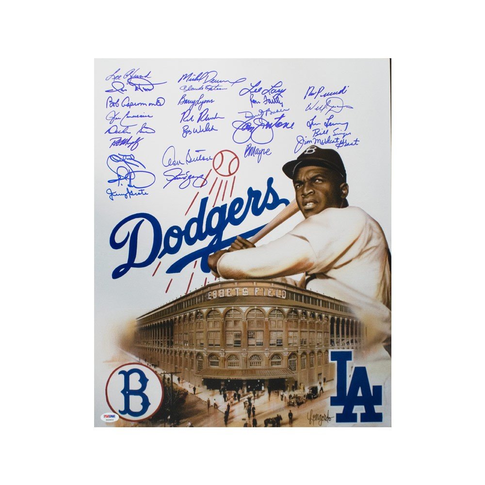 Los Angeles Dodgers Greats Autographed 16x20 Photo (26 Signatures ...
