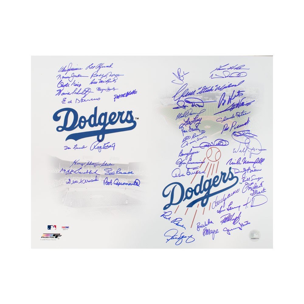 Los Angeles Dodgers Greats Autographed 16x20 Photo (49 Signatures ...