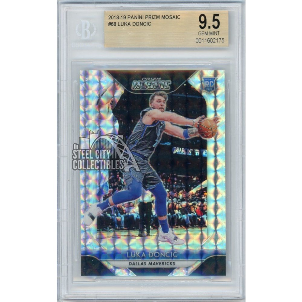 Luka Doncic 2018-19 Panini Prizm Mosaic Rookie Card #68 BGS 9.5 | Steel ...