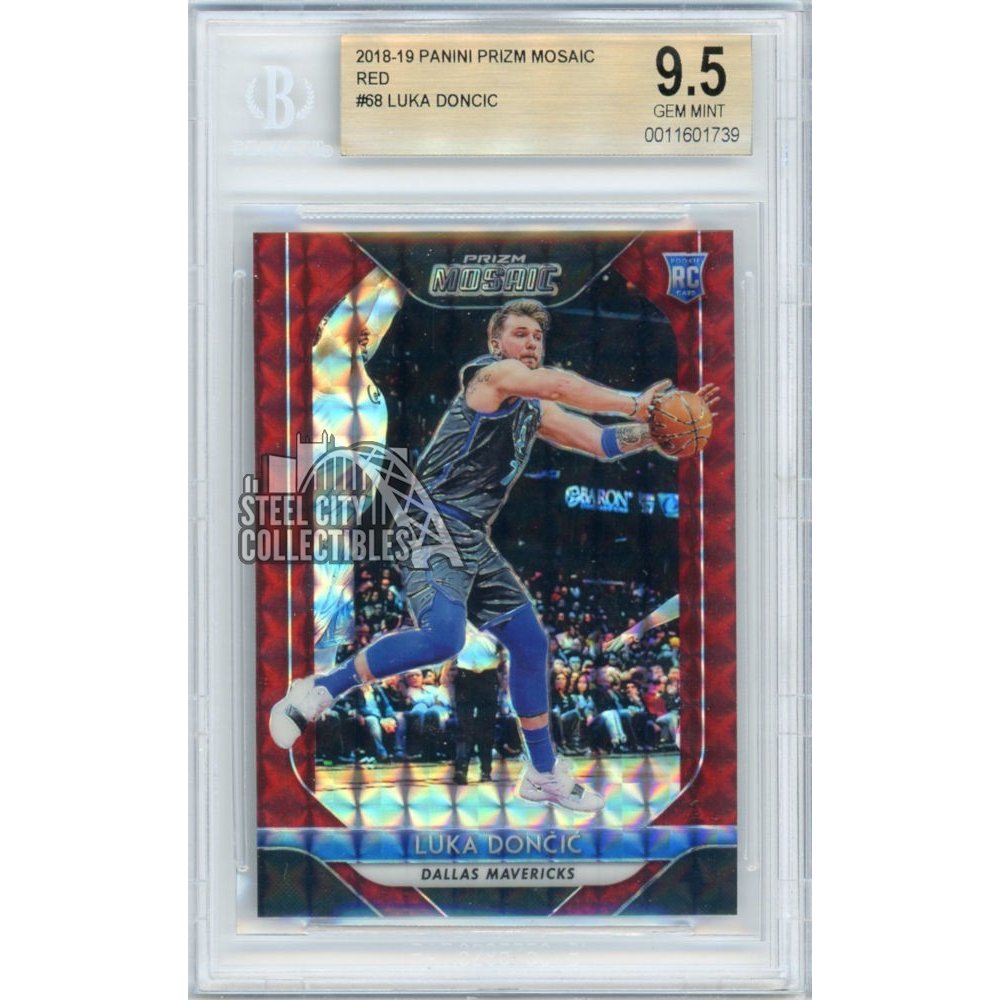 Luka Doncic 2018-19 Panini Prizm Mosaic Red Rookie Card #68 BGS 9.5 ...