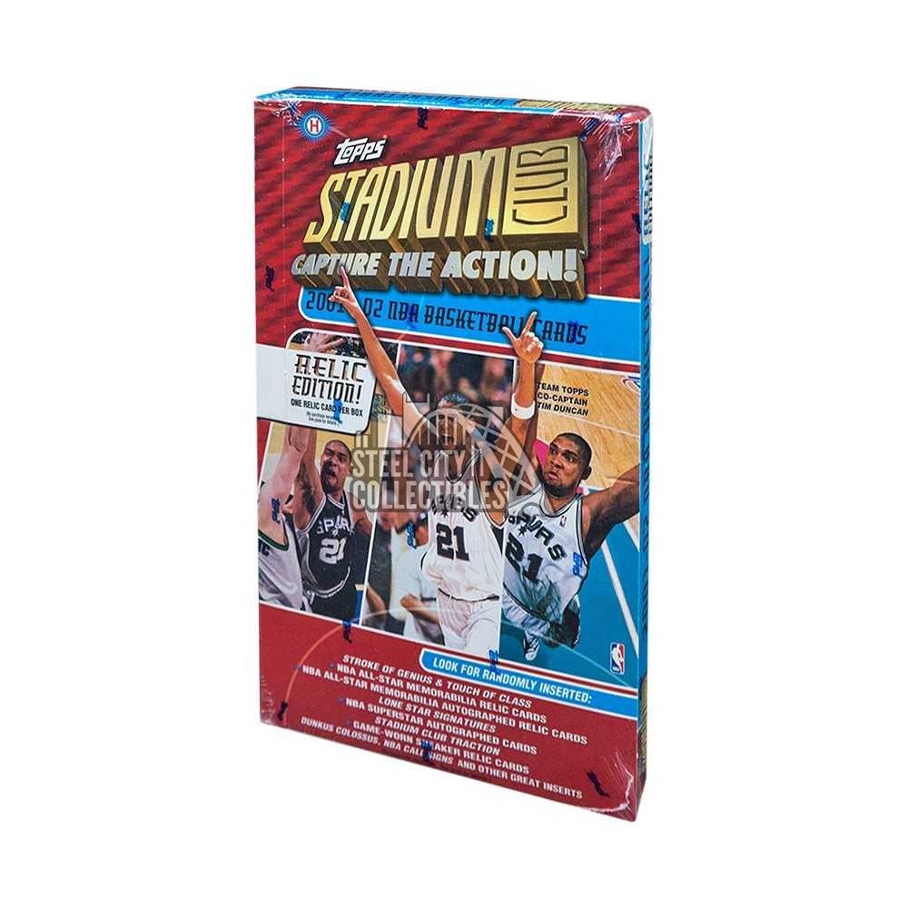 2001-02 Topps Stadium Club Relic Edition Basketball Hobby Box | Steel ...