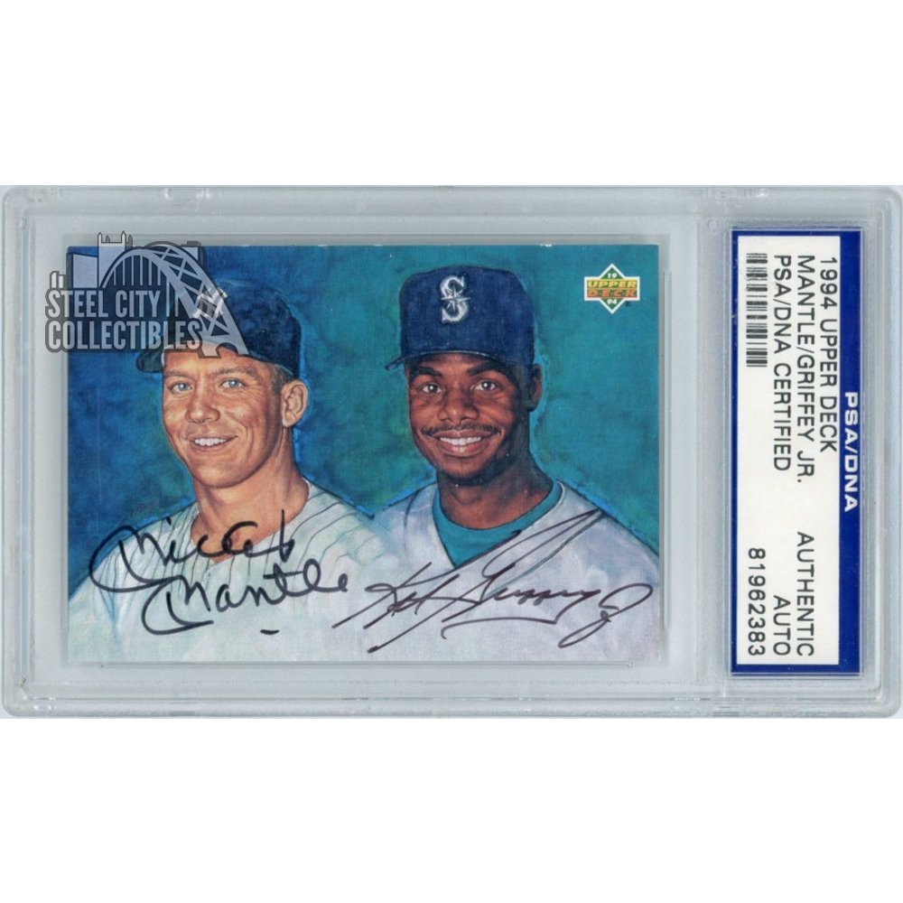 Mickey Mantle/Ken Griffey Jr 1994 Upper Deck Autograph Card PSA/DNA ...