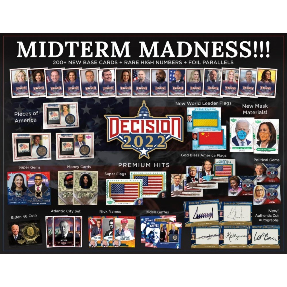 2022 Decision Political Trading Cards Hobby 16-Box Case | Steel City ...