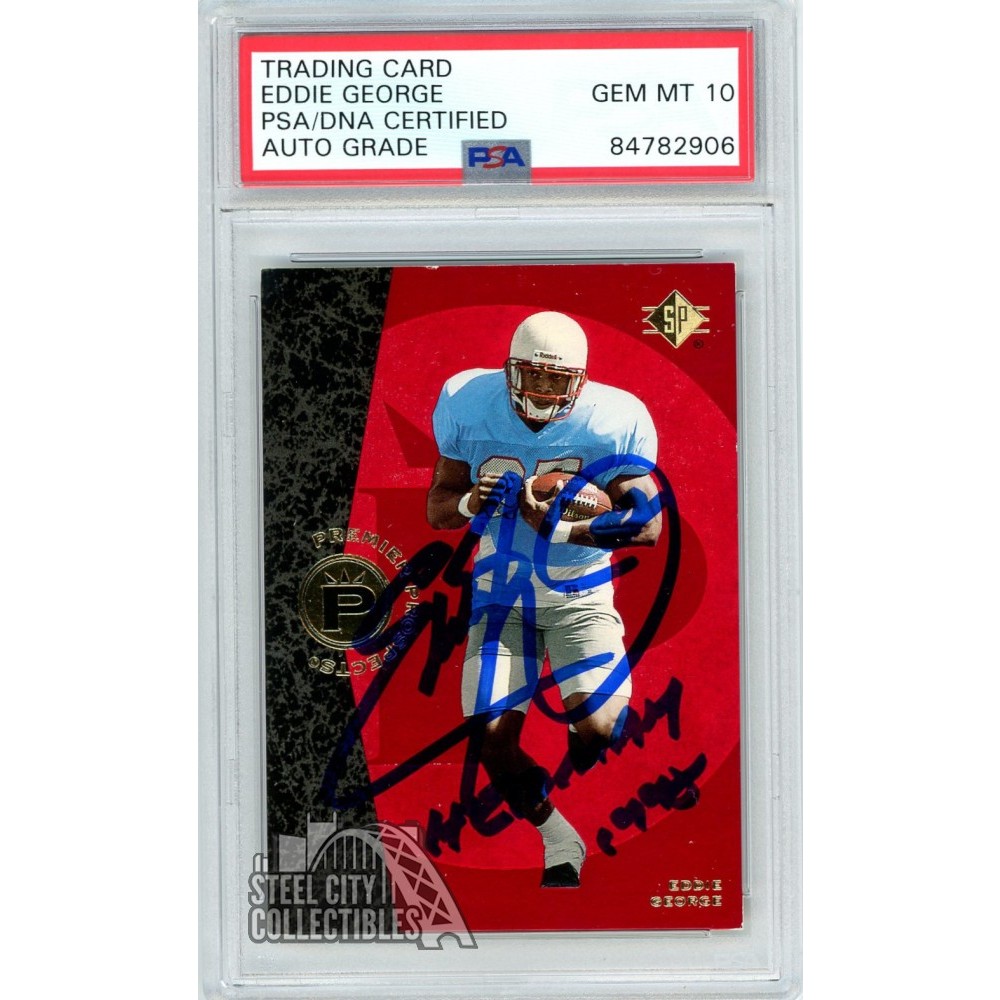 Eddie George 1996 Upper Deck SP Autograph "Heisman 1995" Rookie Card #5 ...