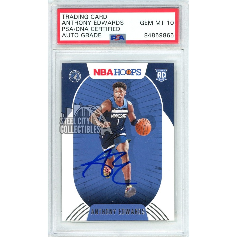 Anthony Edwards 2020-21 Panini Hoops Autograph Rookie Card #216 PSA/DNA ...