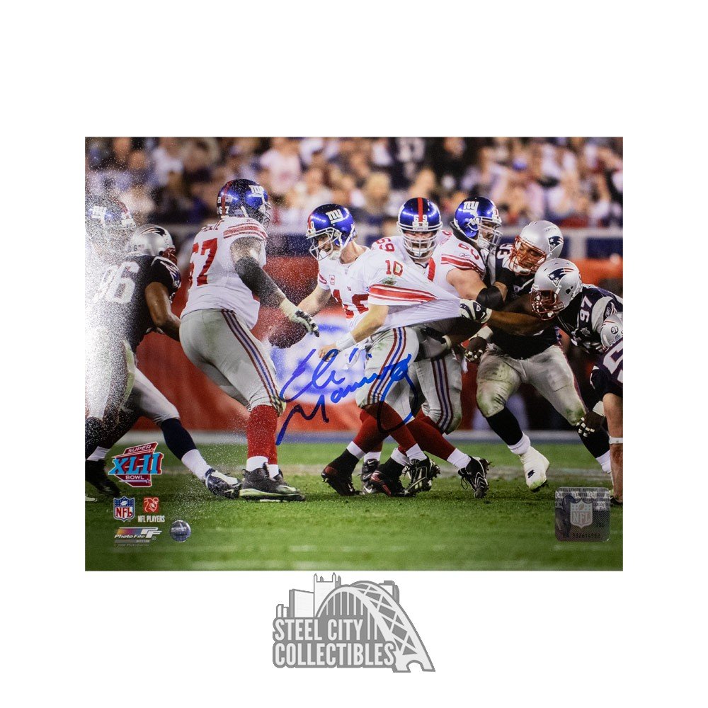 Eli Manning Autographed New York Giants 8x10 Photo - Steiner COA ...