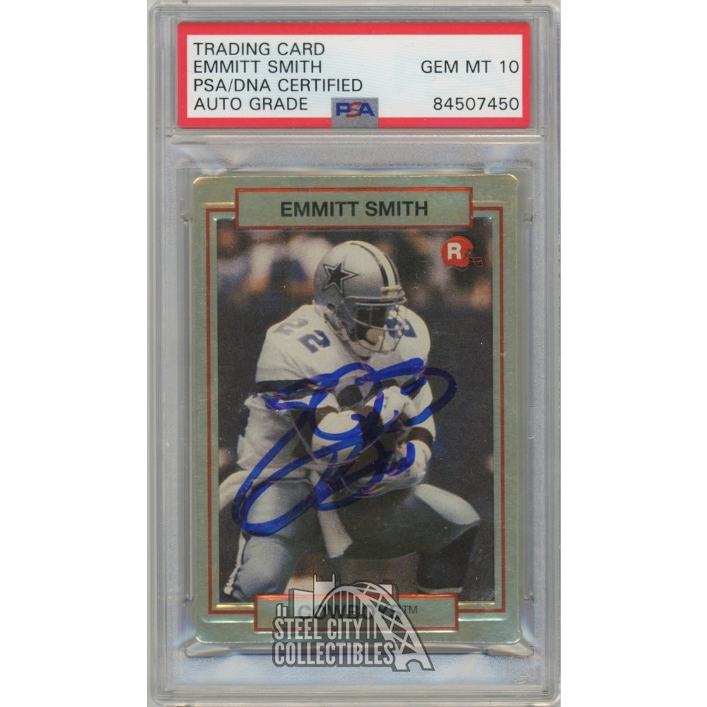 Emmitt Smith 1990 Action Packed Autographed Card #34 - PSA/DNA 10 ...