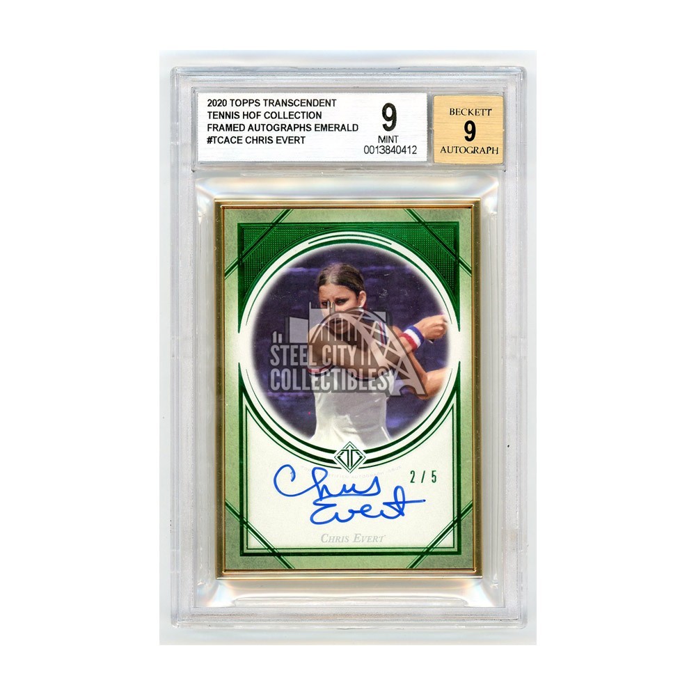 Chris Evert 2020 Topps Transcendent Tennis Emerald Autograph Card 2/5 ...