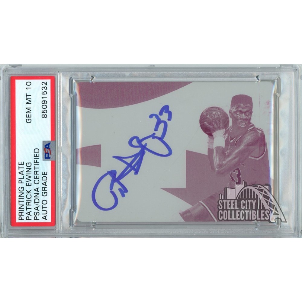 Patrick Ewing 2017-18 Panini Immaculate Autograph Printing Plate 1/1 # ...