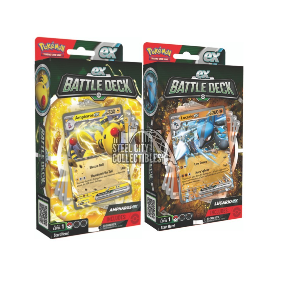 Pokemon Lucario EX Ampharos EX Battle Deck Pair | Steel City Collectibles