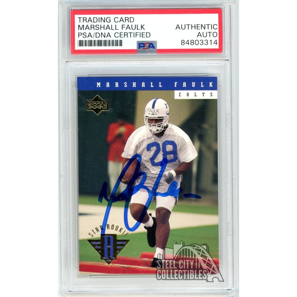 Marshall Faulk 1994 Upper Deck Autograph Rookie Card #7 PSA/DNA | Steel ...