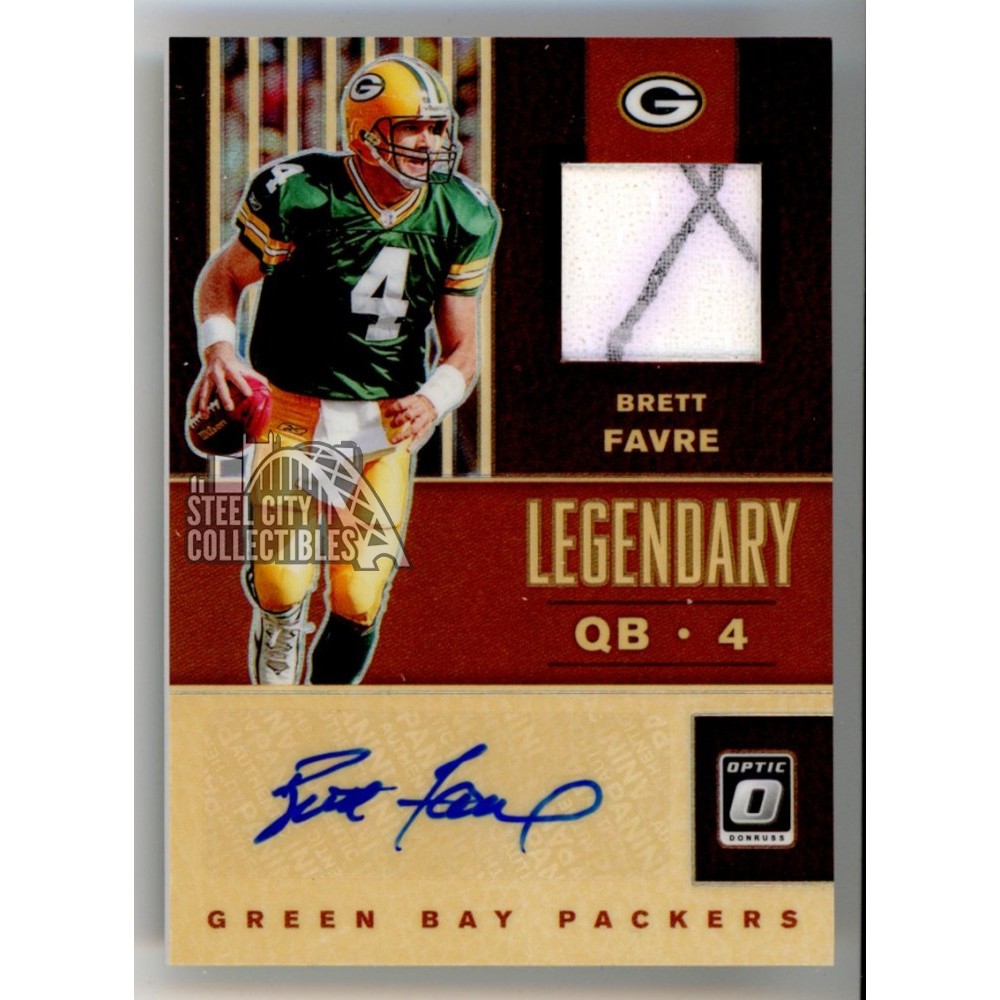 Brett Favre 2020 Panini Optic Legendary Autograph Patch Card #LPA-BF 08 ...