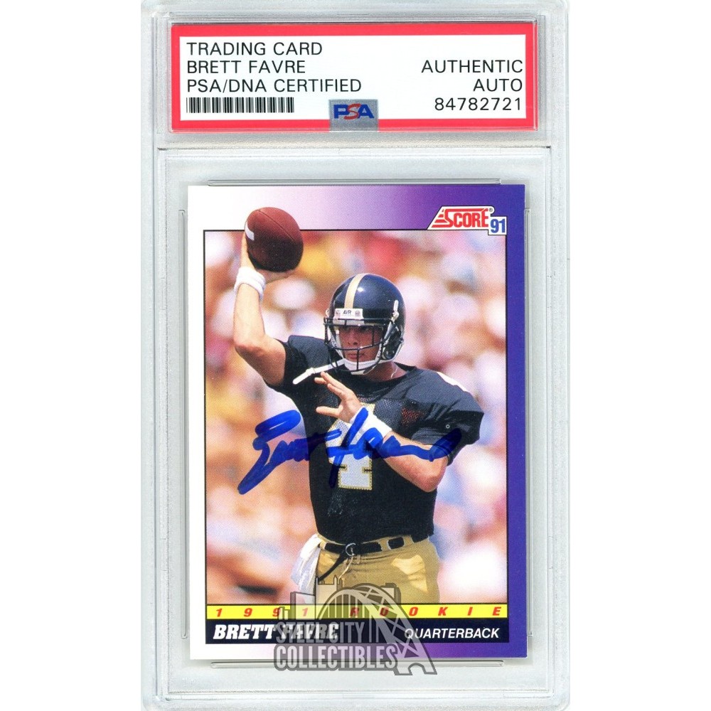 Brett Favre 1991 Score Autograph Rookie Card #611 PSA/DNA | Steel City ...