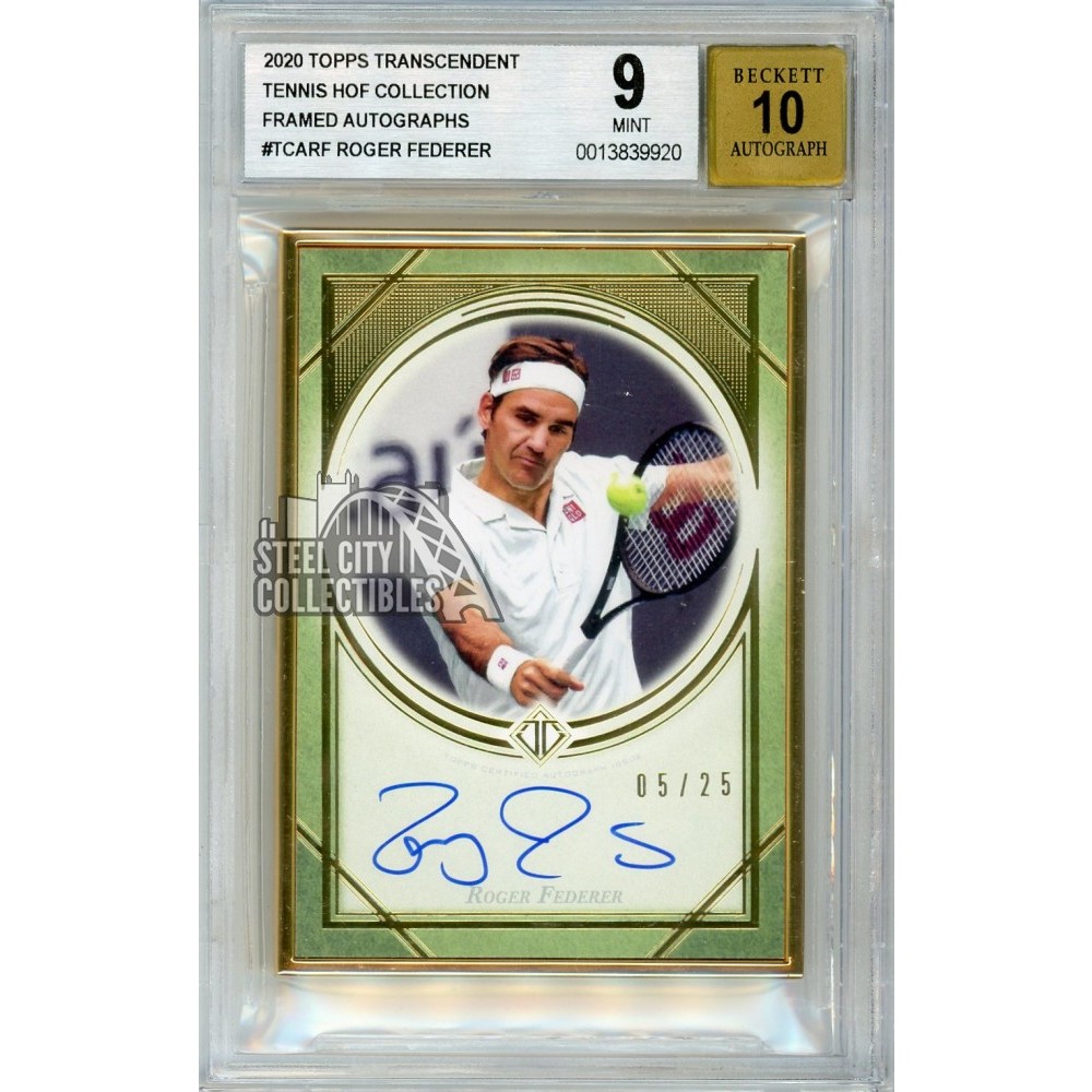 Roger Federer 2020 Topps Transcendent Tennis Collection Autograph 05/25 ...