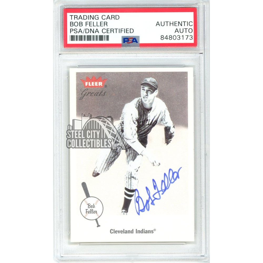 Bob Feller 2001 Fleer Greats Autograph Card #25 PSA/DNA | Steel City ...
