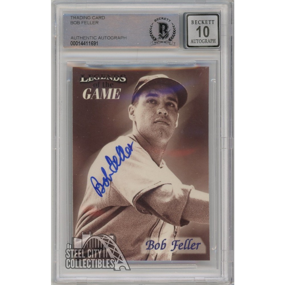 Bob Feller 1998 Fleer Legends Of The Game Baseball Autograph Card #9 ...