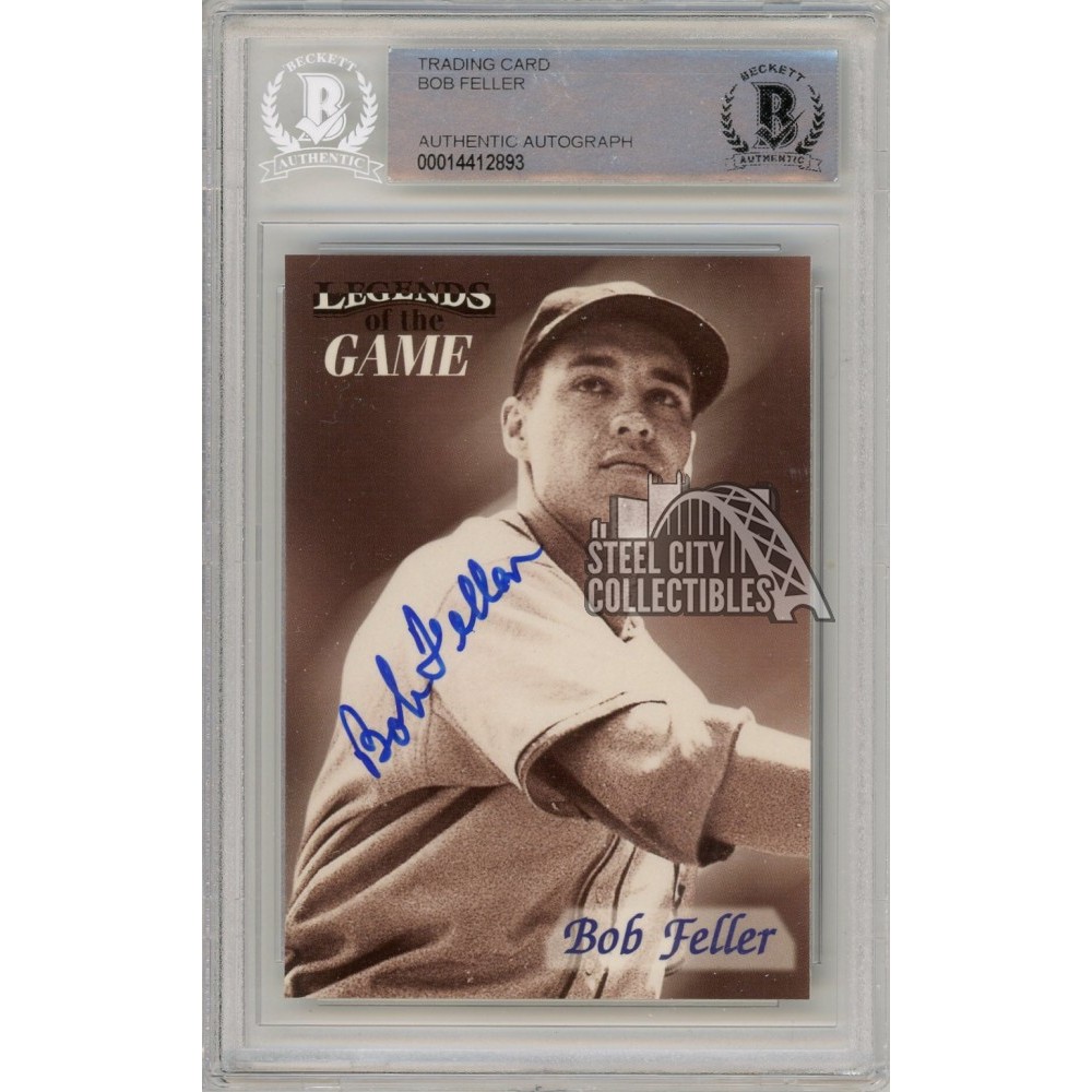 Bob Feller 1998 Fleer Legends Of The Game Baseball Autograph Card #9 ...