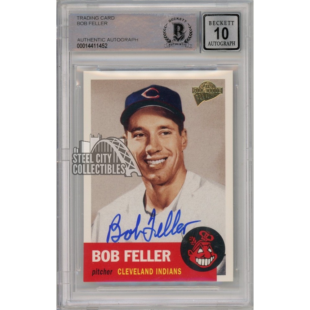 Bob Feller 2003 Topps Fan Favorites Baseball Autograph Card #85 BAS 10 ...