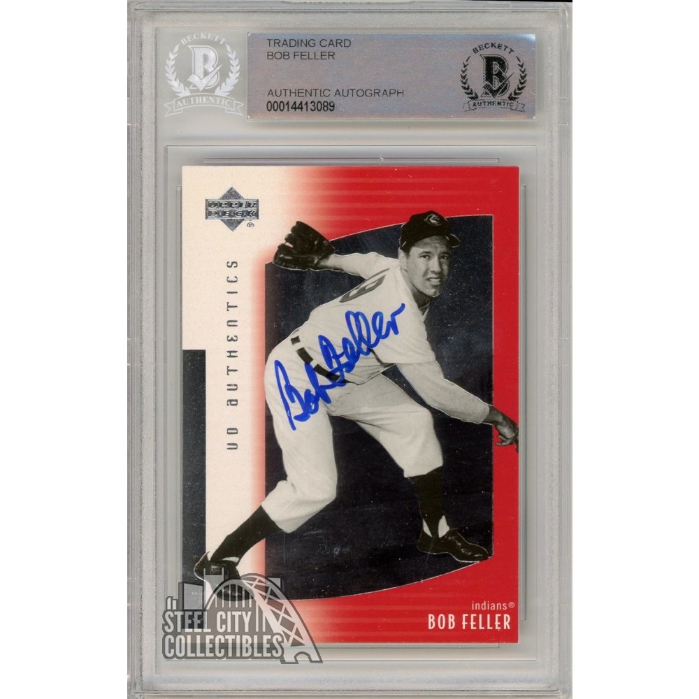 Bob Feller 2003 Upper Deck Authentics Baseball Autograph Card #39 BAS ...