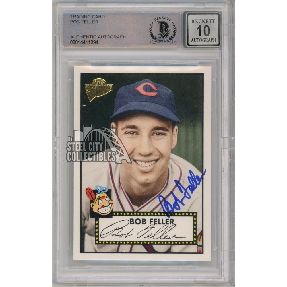 Bob Feller 2005 Topps Fan Favorites Baseball Autograph Card #88 BAS 10 ...