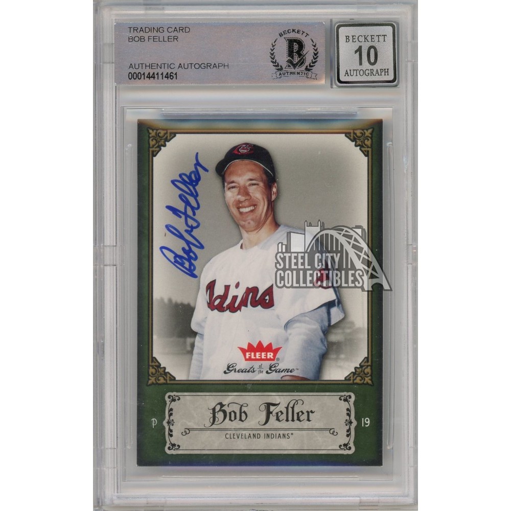 Bob Feller 2006 Fleer Greats of The Game Baseball Autograph Card #11 ...