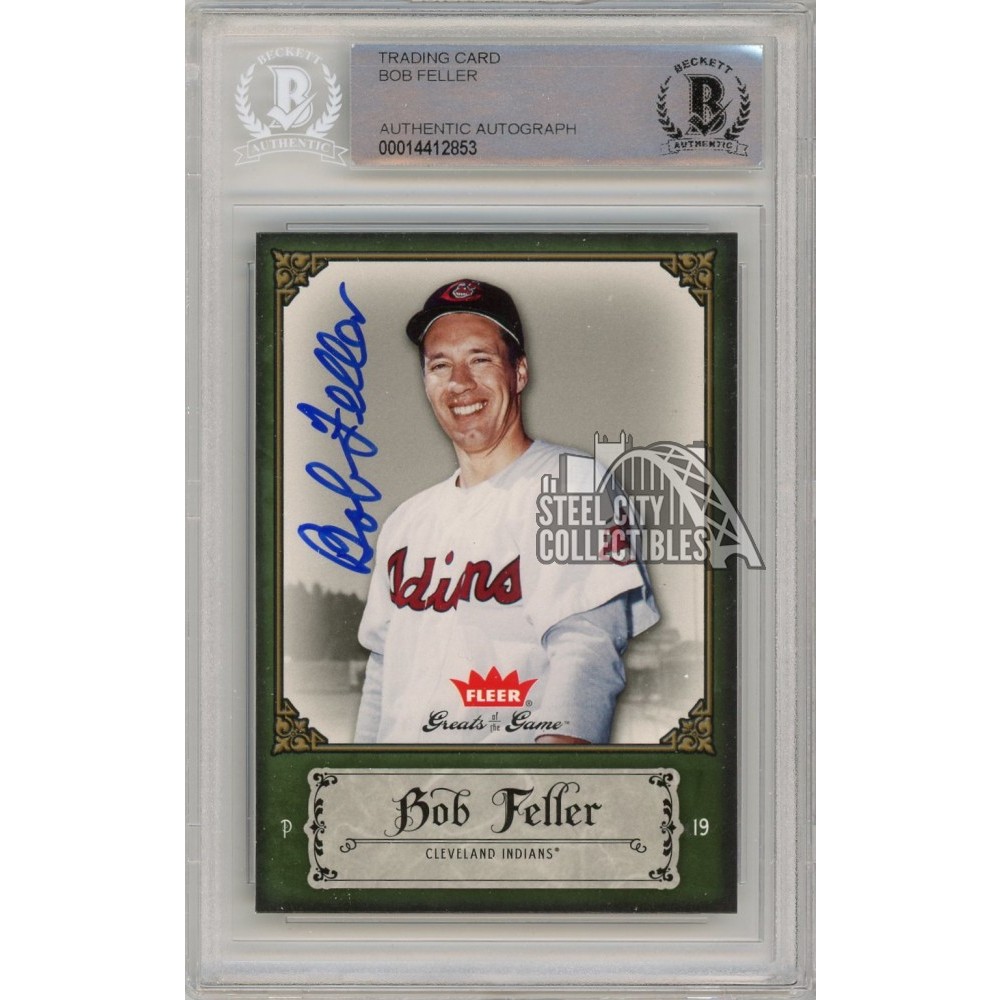 Bob Feller 2006 Fleer Greats Of The Game Baseball Autograph Card #11 ...