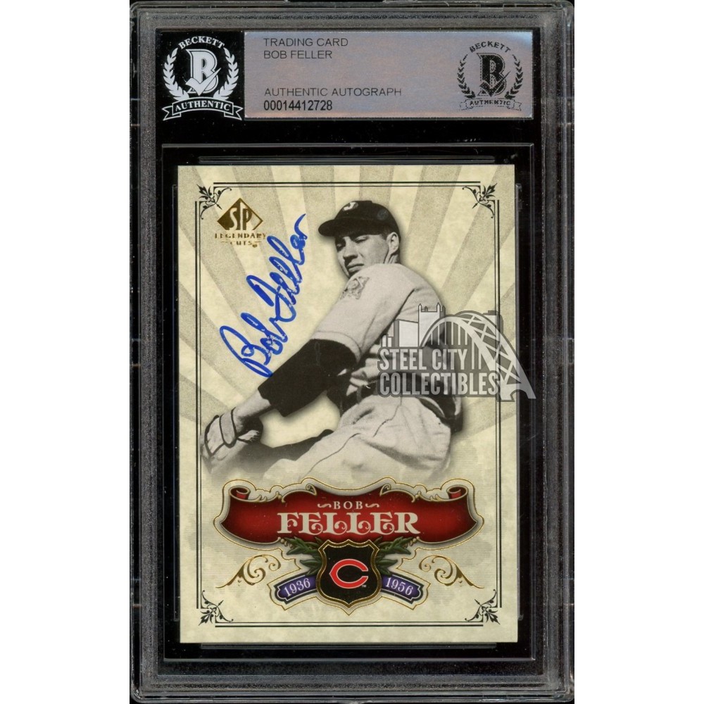 Bob Feller 2006 Upper Deck SP Legendary Cuts Autograph Card #77 BAS ...
