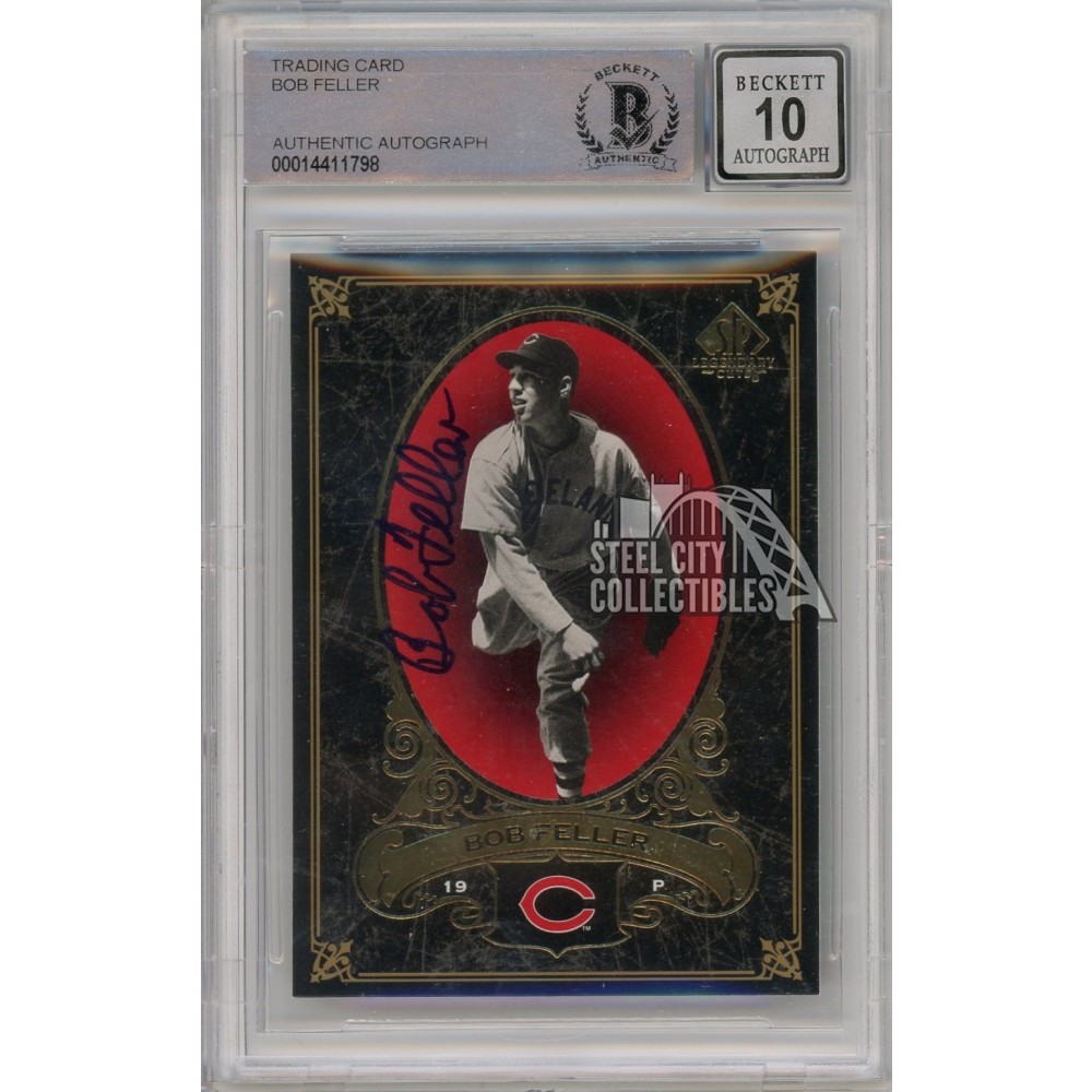 Bob Feller 2007 Upper Deck SP Legendary Cuts Baseball Autograph Card ...