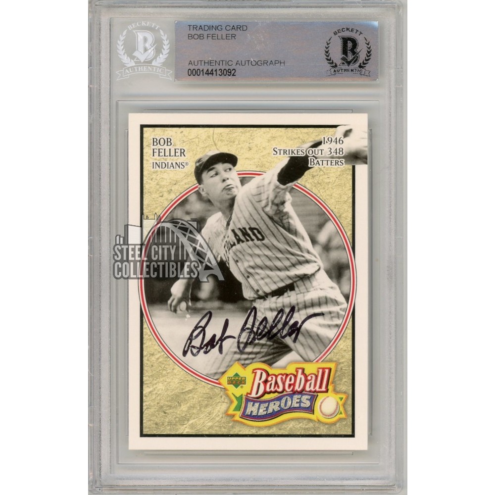 Bob Feller 2005 Upper Deck Baseball Heroes Baseball Autograph Card #4 ...