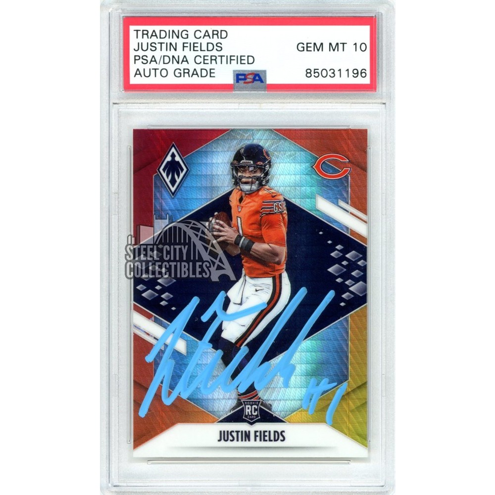 Justin Fields 2021 Panini Phoenix Fire Burst Autograph Rookie Card #108 ...