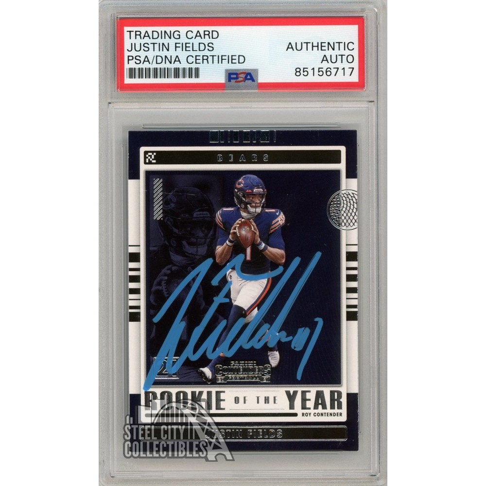 Justin Fields 2021 Contenders Rookie of The Year Autograph Card #ROY ...