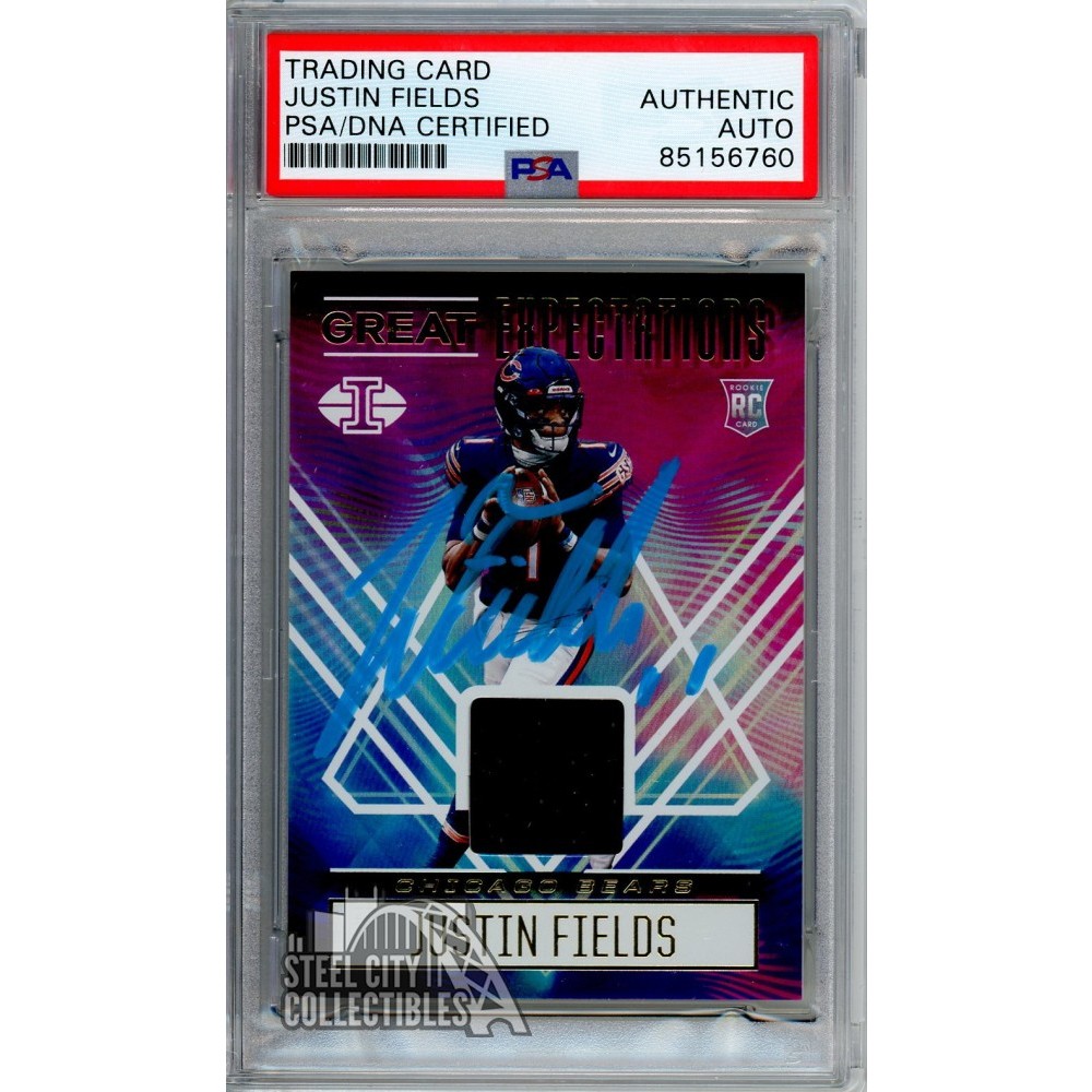 Justin Fields 2021 Illusions Expectations Autograph Rookie Jersey Card ...