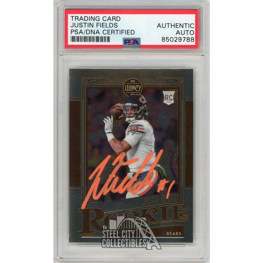 Justin Fields 2021 Panini Chronicles Legacy Autograph Rookie Card #216 ...