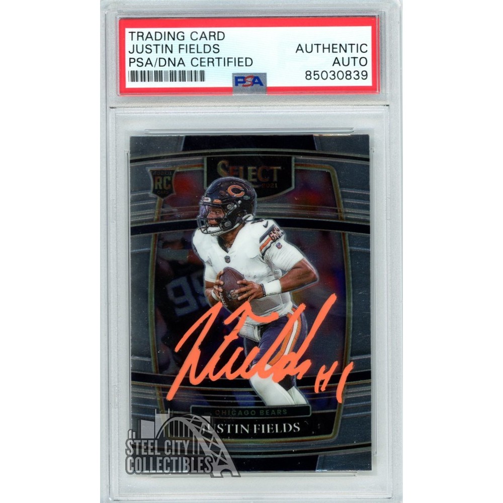 Justin Fields 2021 Panini Select Concourse Autograph Rookie Card #50 ...