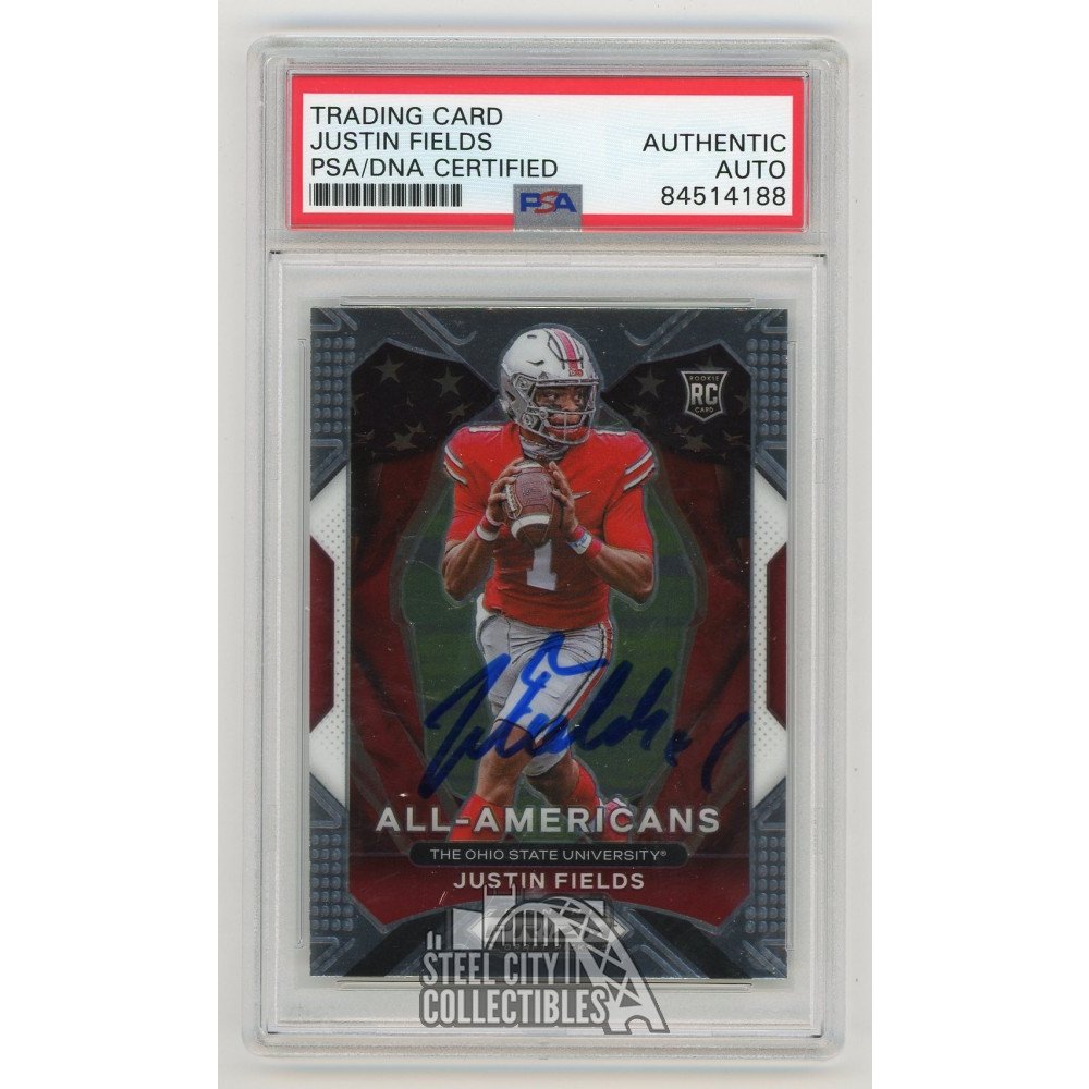 Justin Fields 2021 Panini Prizm Draft Picks Autographed Rookie RC Card ...