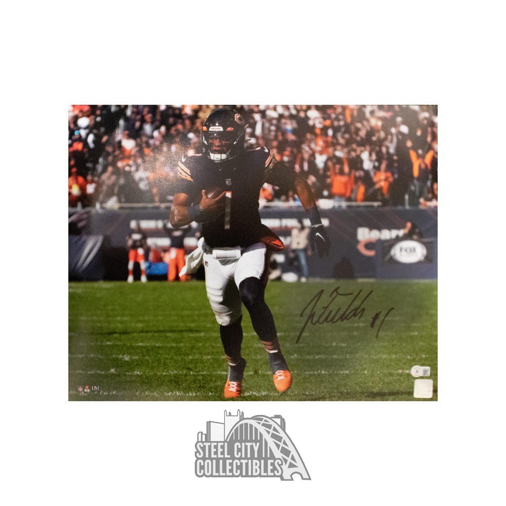 Justin Fields Autographed Chicago Bears 16x20 Photo - BAS | Steel City ...