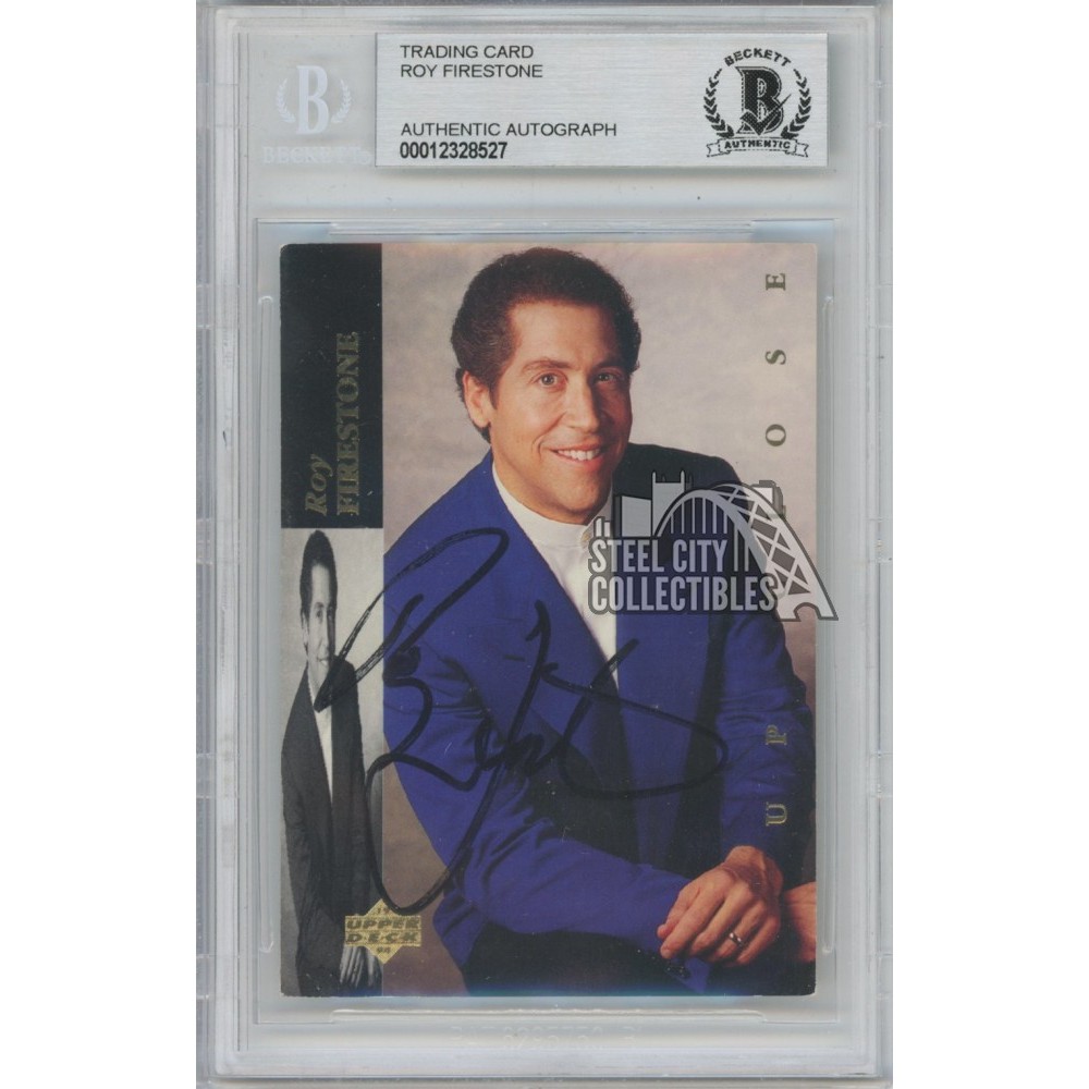 Roy Firestone 1994 Upper Deck Up Close ESPN Autograph Card BAS | Steel ...