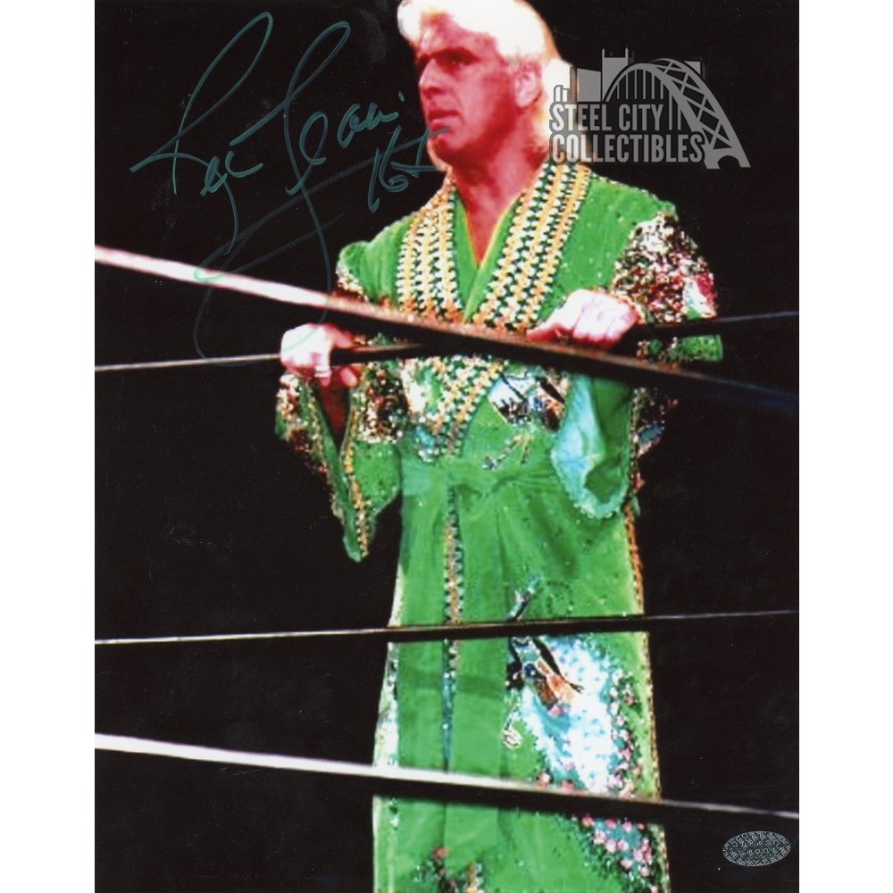 Ric Flair "16x" Autographed 8x10 Wrestling Photo - Leaf COA | Steel ...